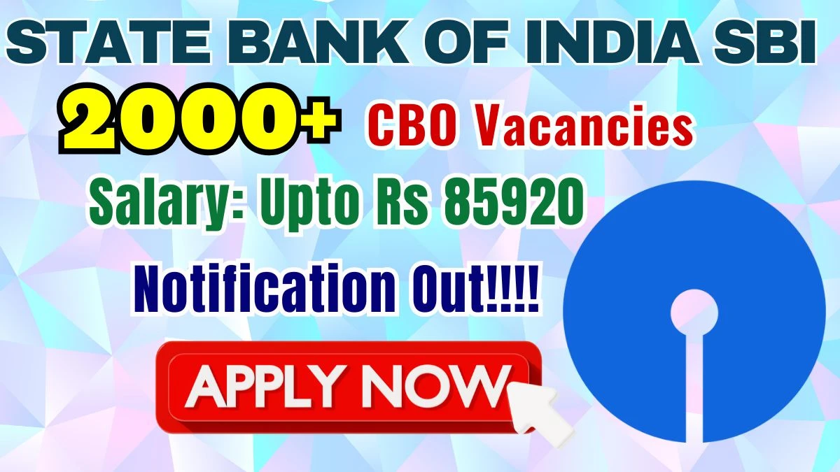 SBI CBO Recruitment 2026: Apply for 2273 Posts